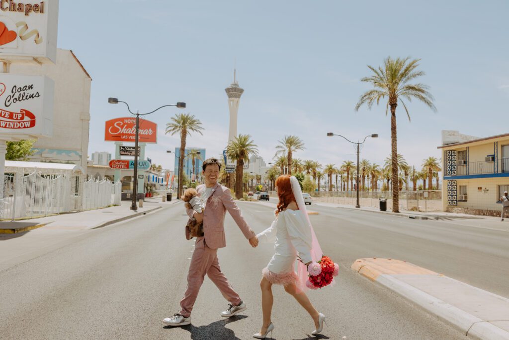 Pink & Neon Vow Renewal In Las Vegas | Parallel33 Photography