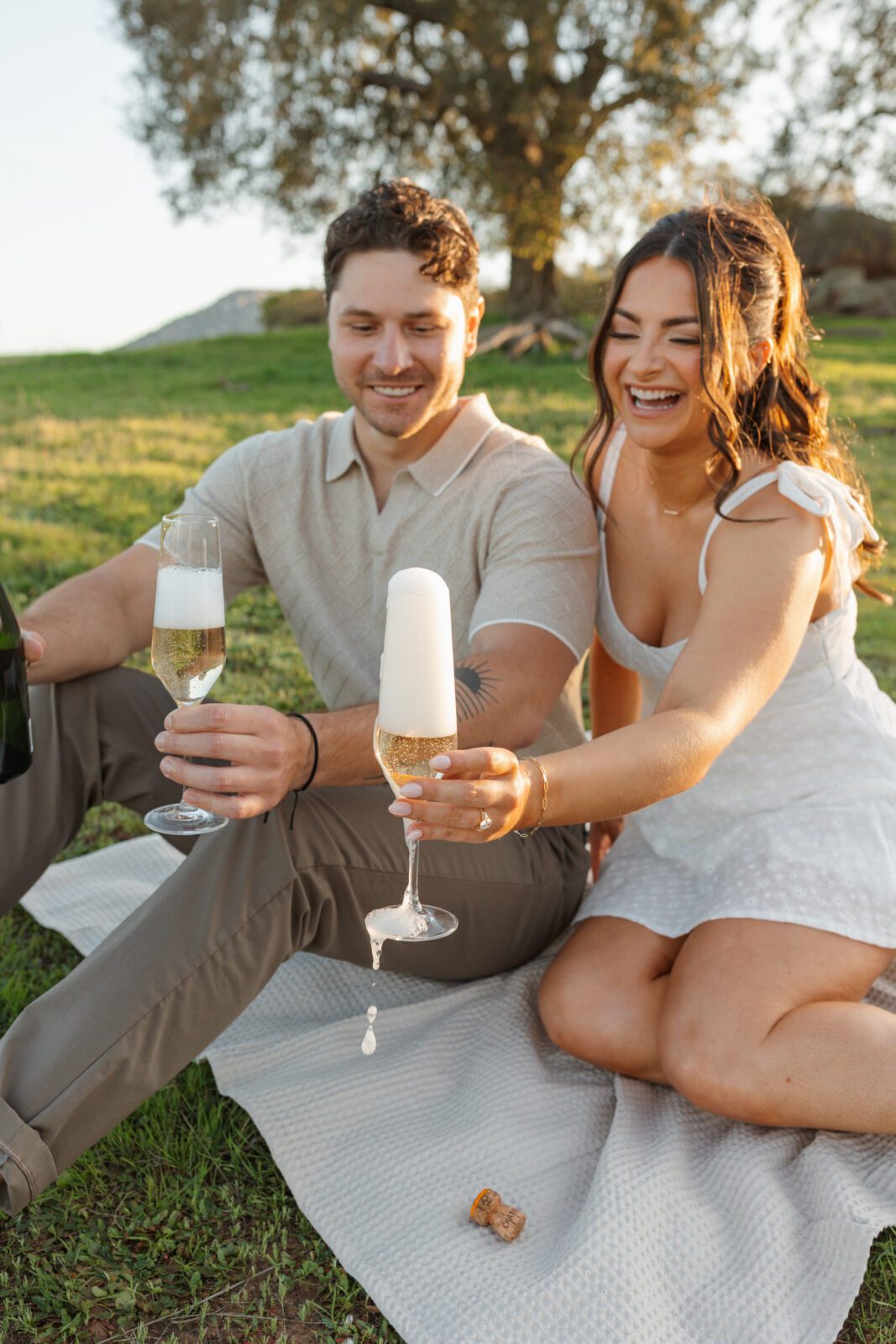 Champagne, Cows & Golden Hour – A Ramona Engagement Session ...
